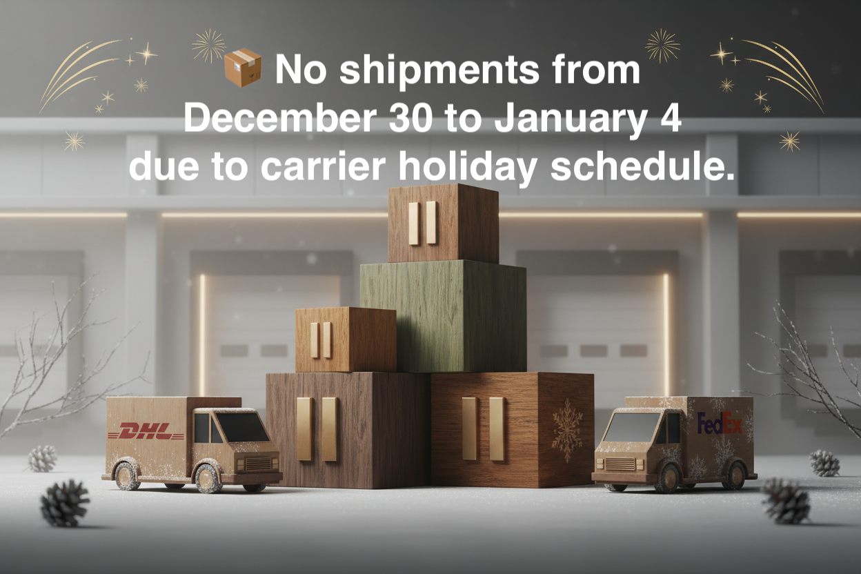 Shipping Pause Notice | December 30, 2025 – January 4, 2026